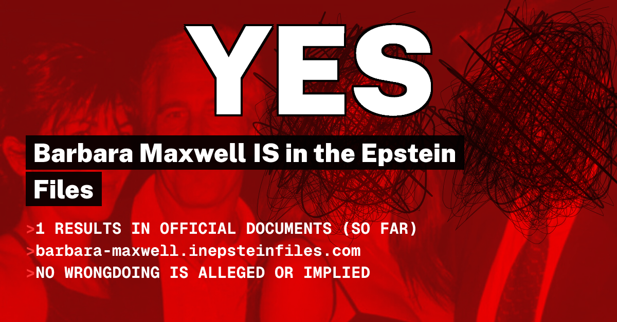 Barbara Maxwell | Epstein Files Search